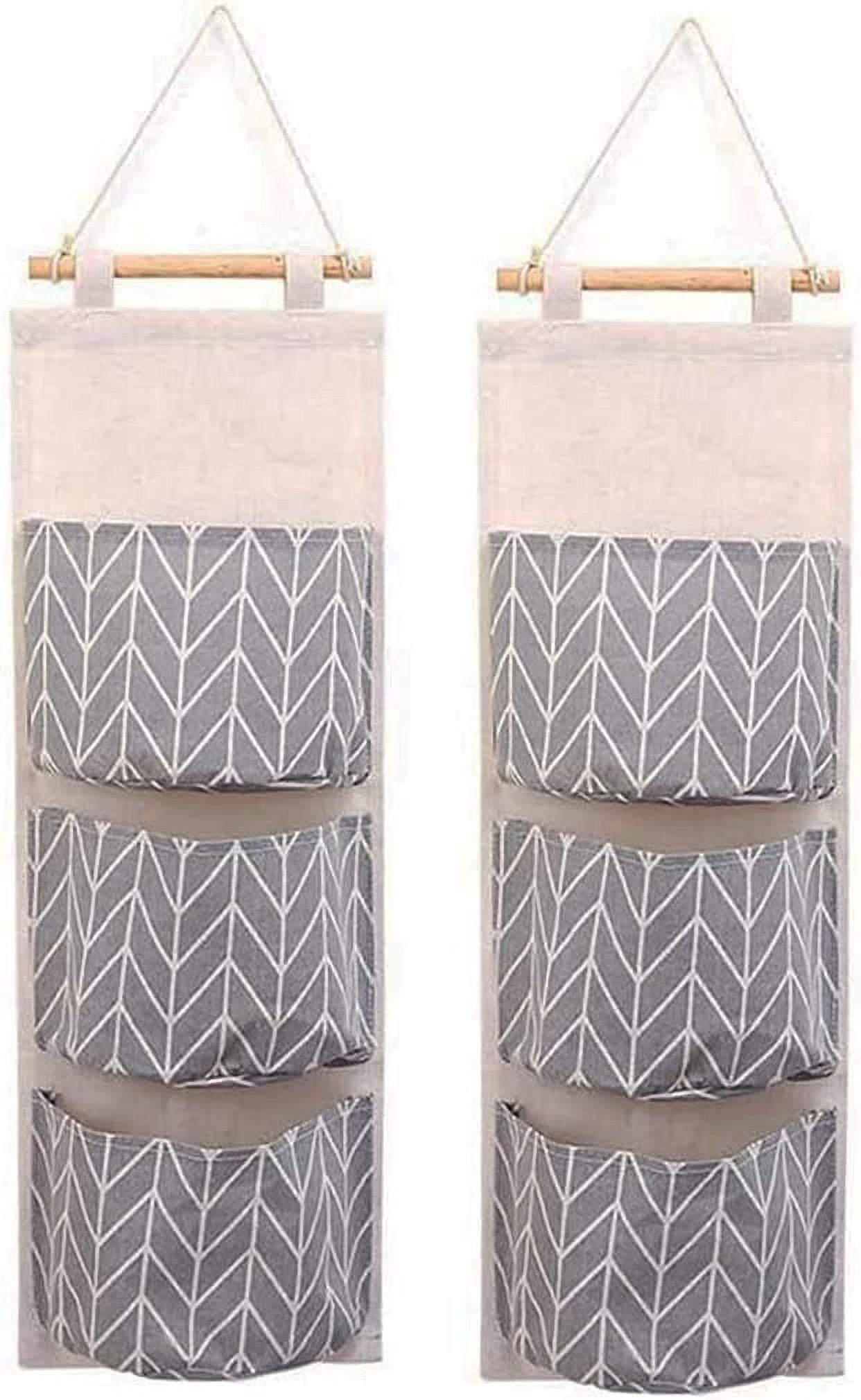 Cotton Linen Fabric, Wall Hanging Storage Bag Sturdy and Durable ...