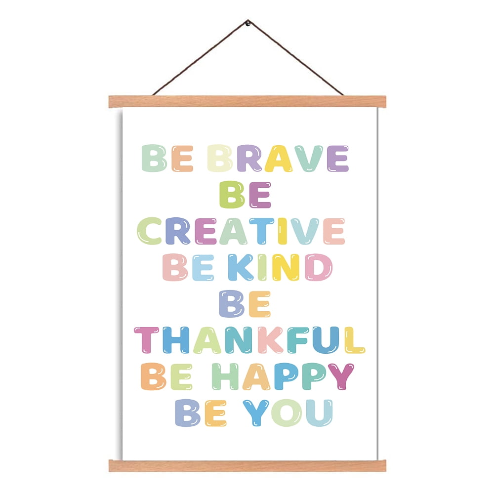 Cotton & Linen Hanging Painting with Word Pattern Decoration ...
