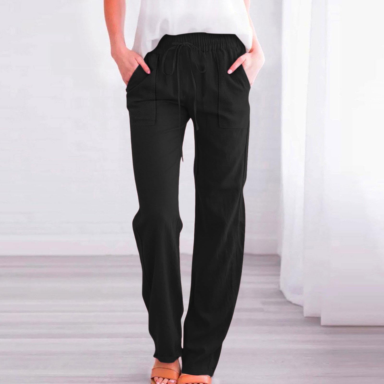 Cotton Linen Pants Women 2026 Spring Summer Fashion Straight Leg Pant ...