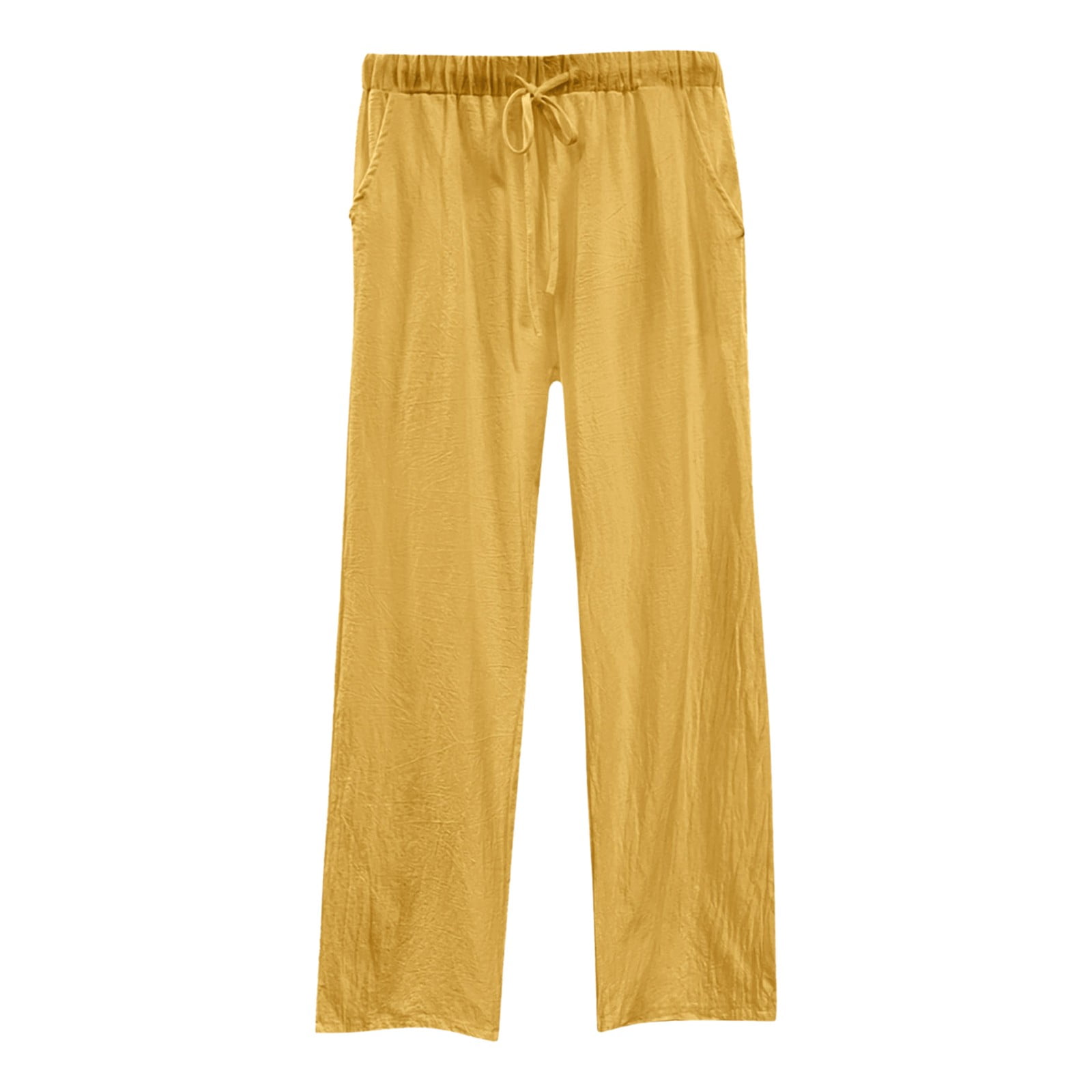 Cotton Linen Pants For Women Casual Summer Elastic Waist Harem Pants