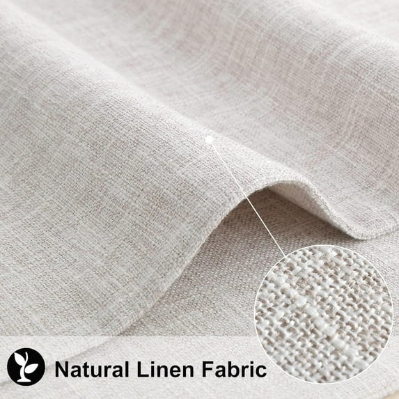 Cotton Linen Placemats, Set of 6, 13 x 19 Inch, Neutral Beige, Washable ...