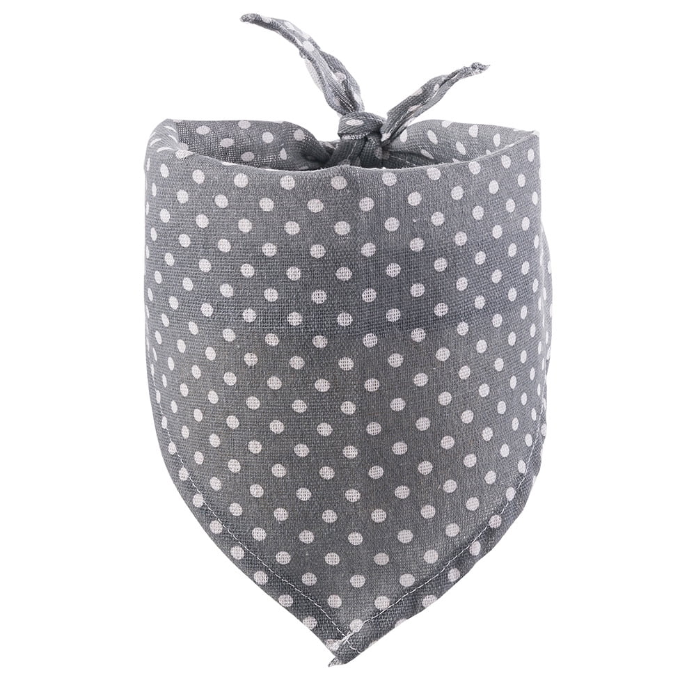 Cotton Linen Polka Dot Triangle Scarf For Dogs And Cats Army Green Dark ...
