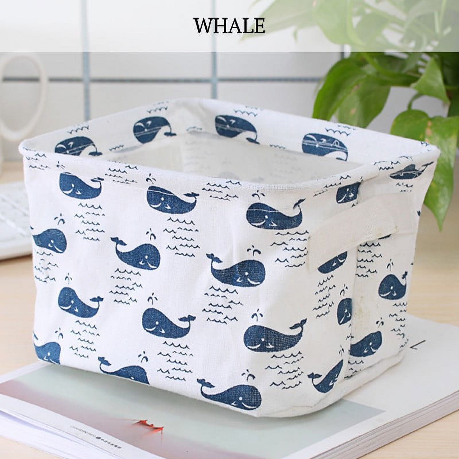 Cotton Linen Small Storage Box Cloth Toys Make Up Multipurpose Foldable ...