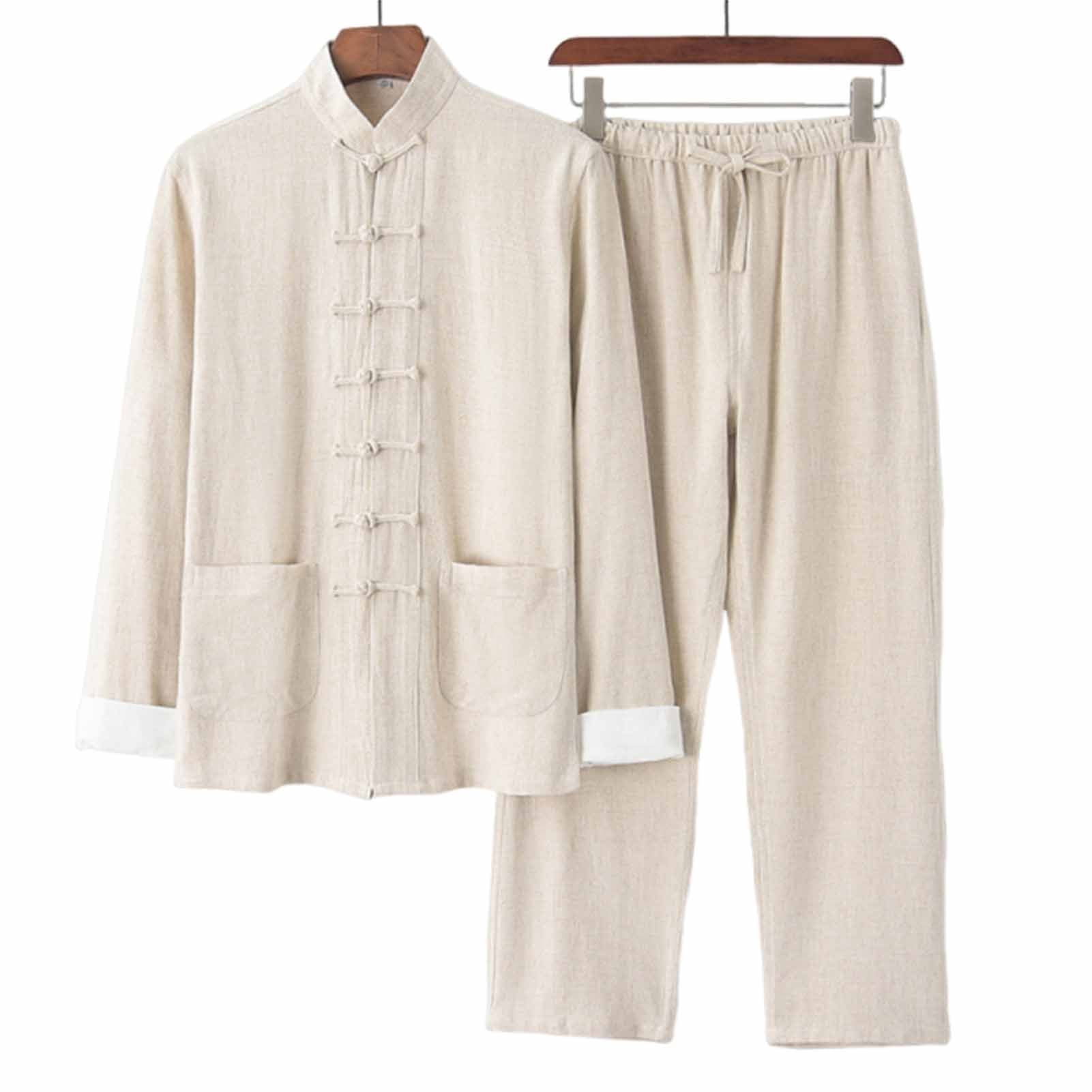 Cotton Linen Tang Suit Tang Suit Unisex Chinese Traditional Clothing ...