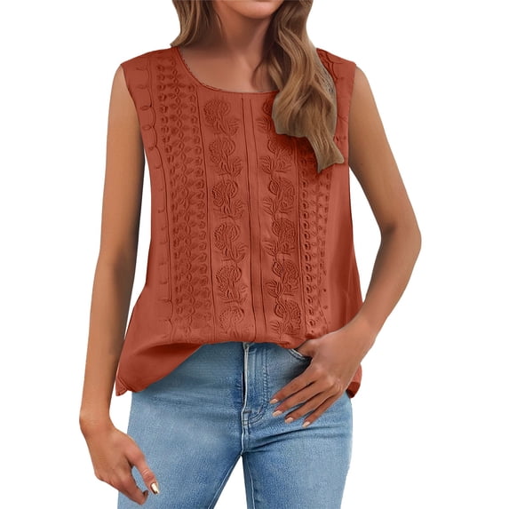 Cotton Linen Tank Tops Lace Embroidered Sleeveless Linen Shirts Boho ...