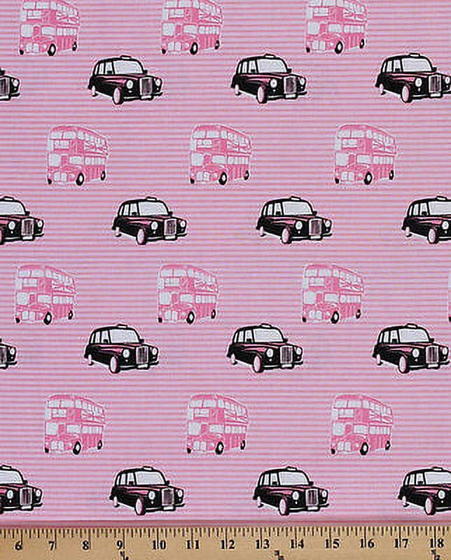 Cotton London Taxis London Invasion Buses Bus Trolleybus Pink Black ...