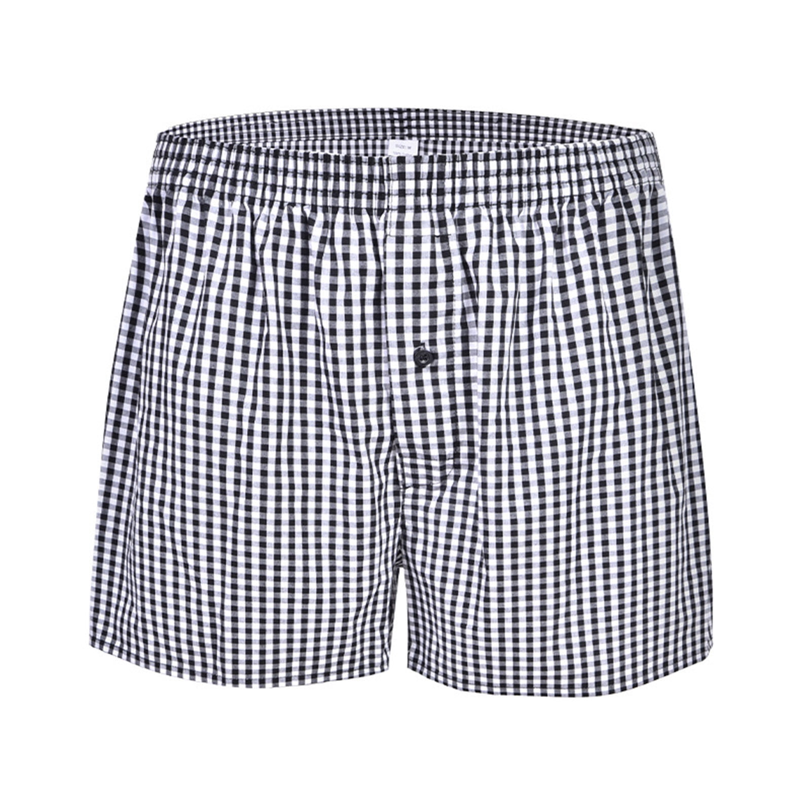 Cotton Loungewear Shorts for Men Summer Pajamas Pant Elastic Waisted ...