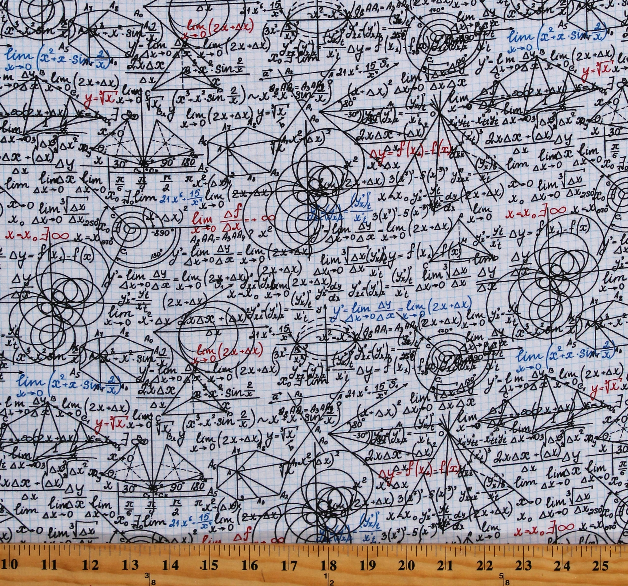 Cotton Mathematics Science Geometry Chemistry Physics Scientific Equations Formulas Diagrams Out ...