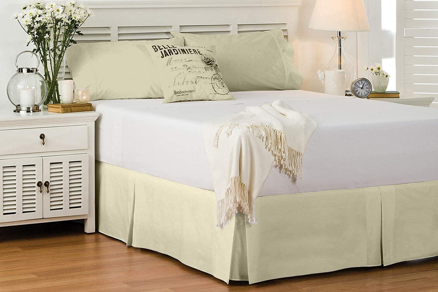 Cotton Metrics Bed Skirt Queen Size 100% Organic Cotton 800 Thread ...