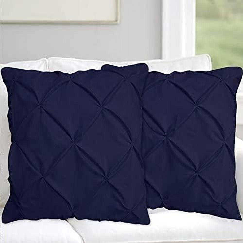 Cotton Metrics Heavy Quality Pinch Pleated European Square Pillow Shams ...