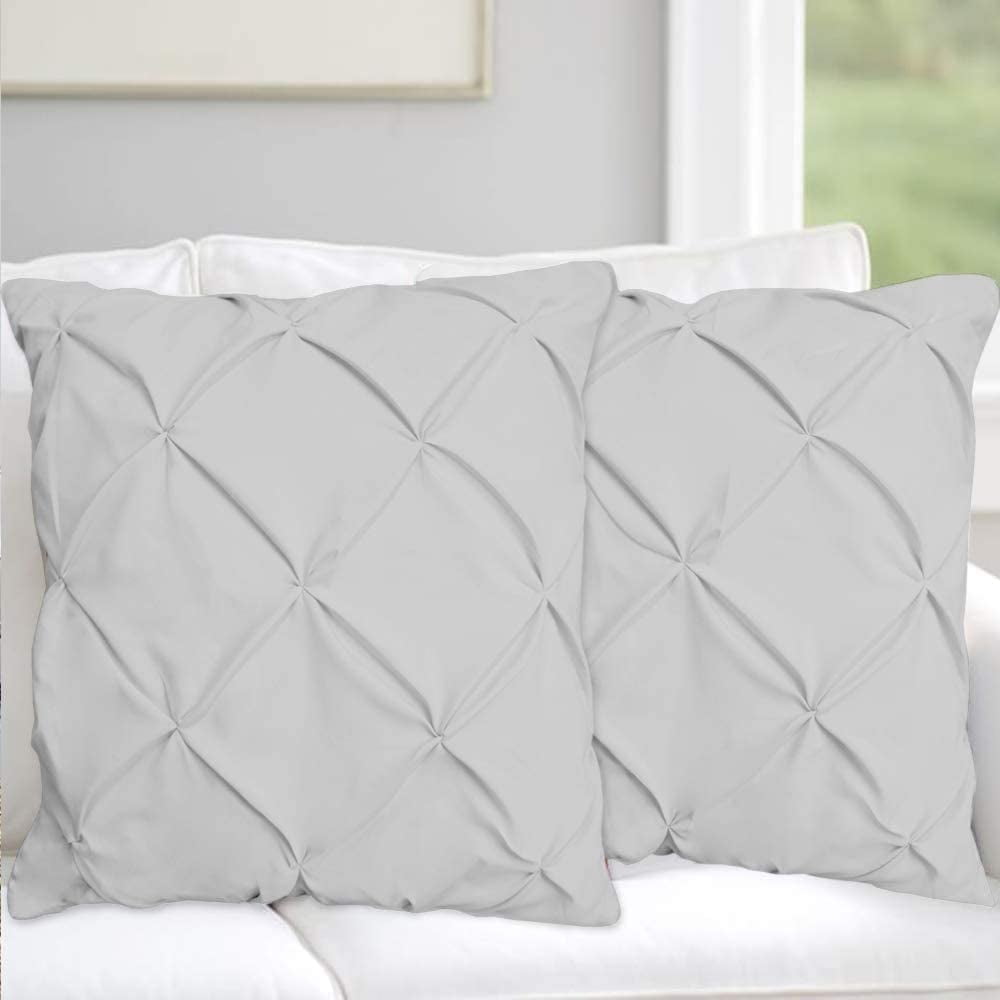 Cotton Metrics Heavy Quality Pinch Pleated European Square Pillow Shams ...
