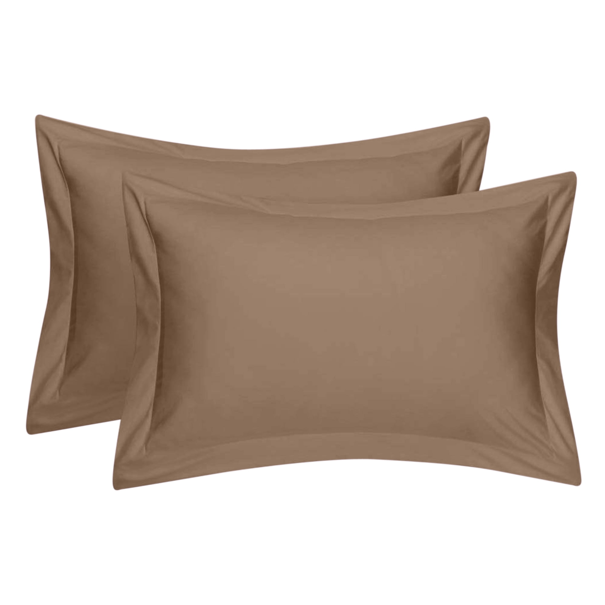 Cotton Metrics Heavy Quality Queen Pillow Shams Set of 2 Simply Taupe 800TC 100% Organic Cotton ...