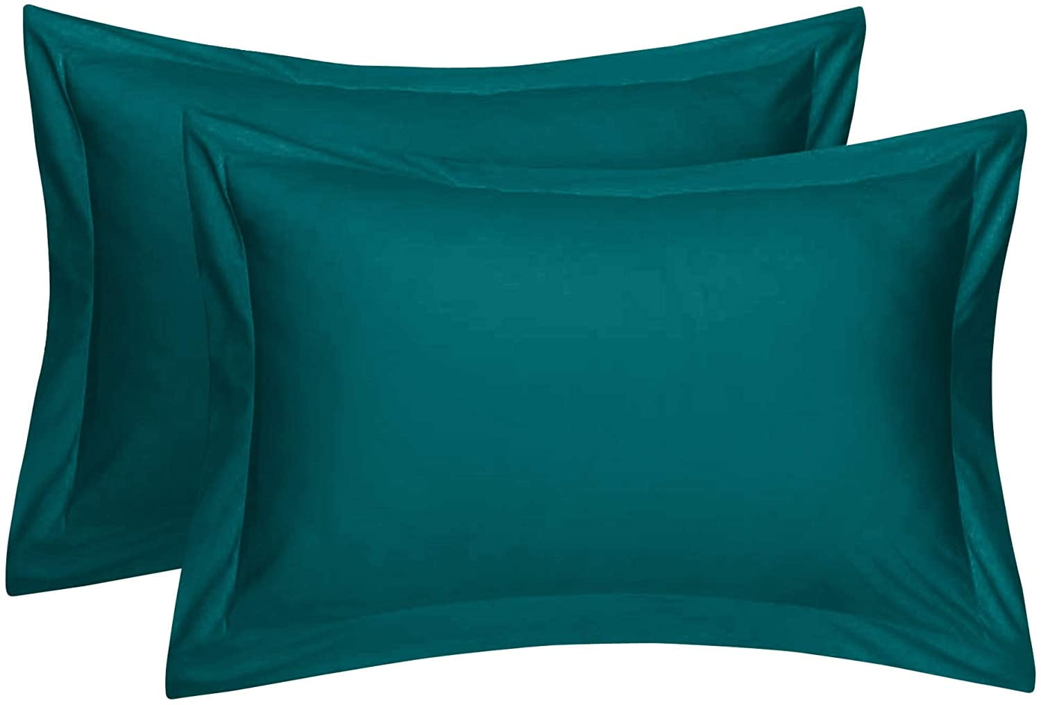 Cotton Metrics Heavy Quality Standard Pillow Shams Set of 2 Teal Green ...