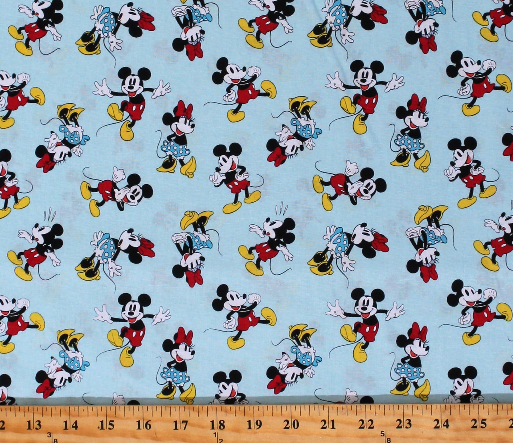 Cotton Mickey & Minnie Mouse Classic Pack Disney Characters on Light ...