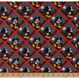 Cotton Mickey Mouse Mickey Tile Disney Cartoon Characters Kids Cotton ...
