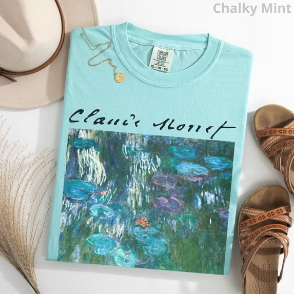 Cotton Monet Shirt Claude Monet Water Lilies TShirt Famous Floral Art ...