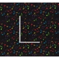 Cotton Musical Notes Colorful on Black Cotton Fabric Print by the Yard ...