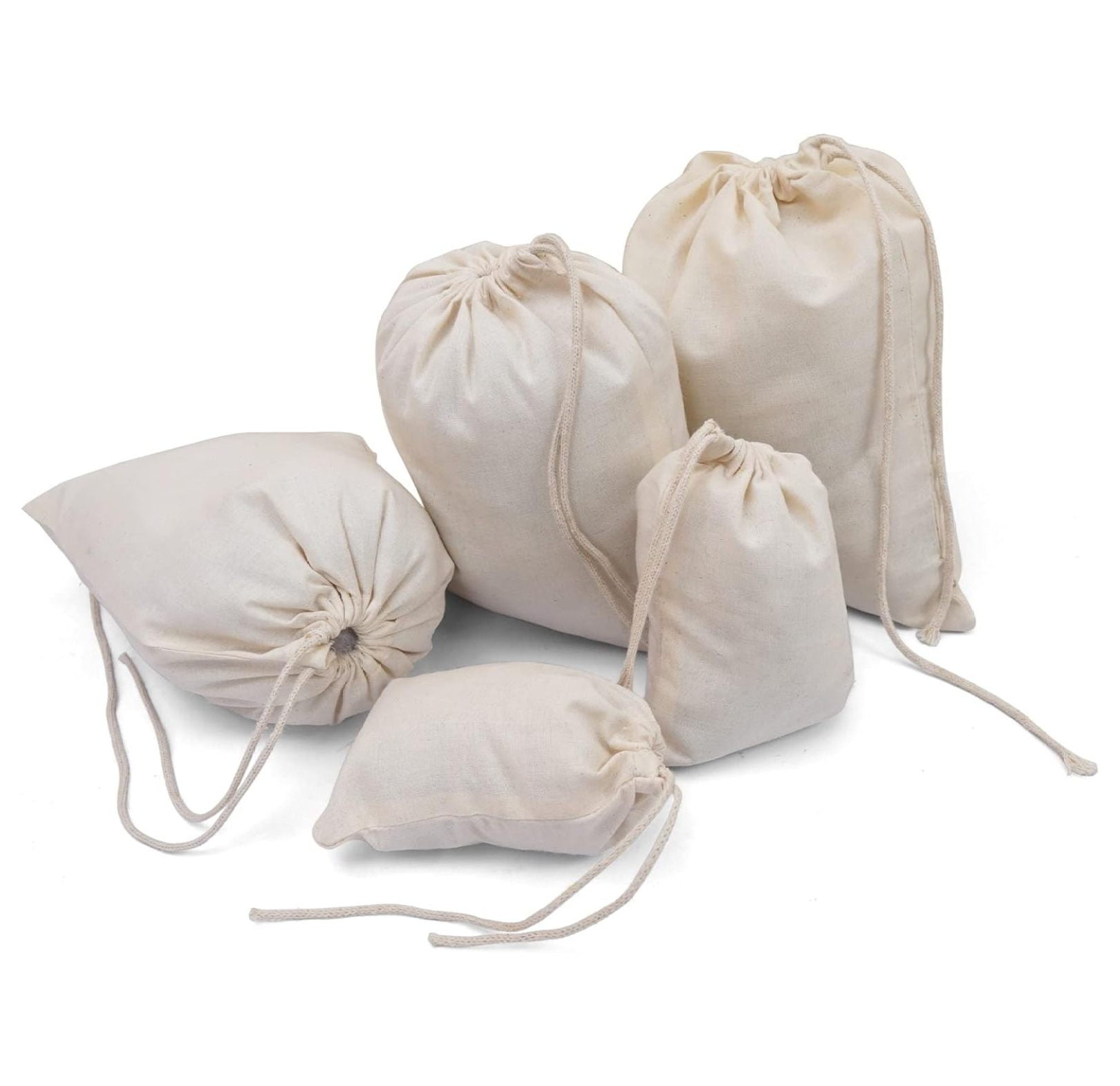 Cotton Muslin Bags, Organic Cotton with Single Drawstring. Quality ...