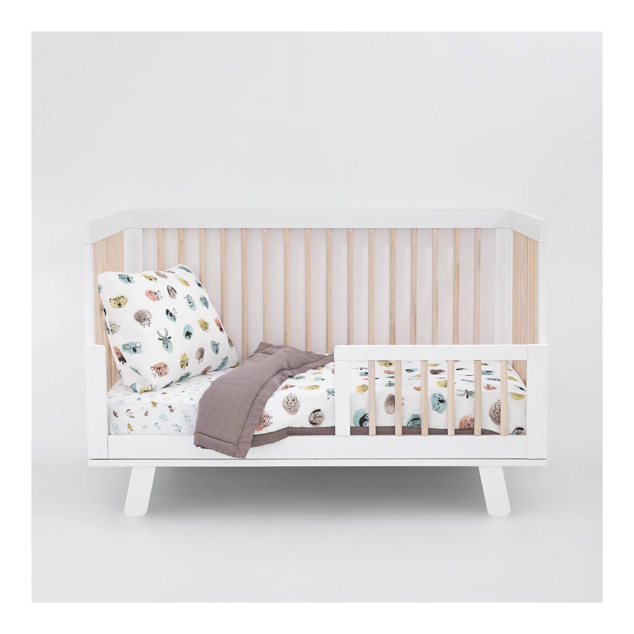 Cotton Muslin Toddler Bedding Set - Watercolor Critters - Walmart.com