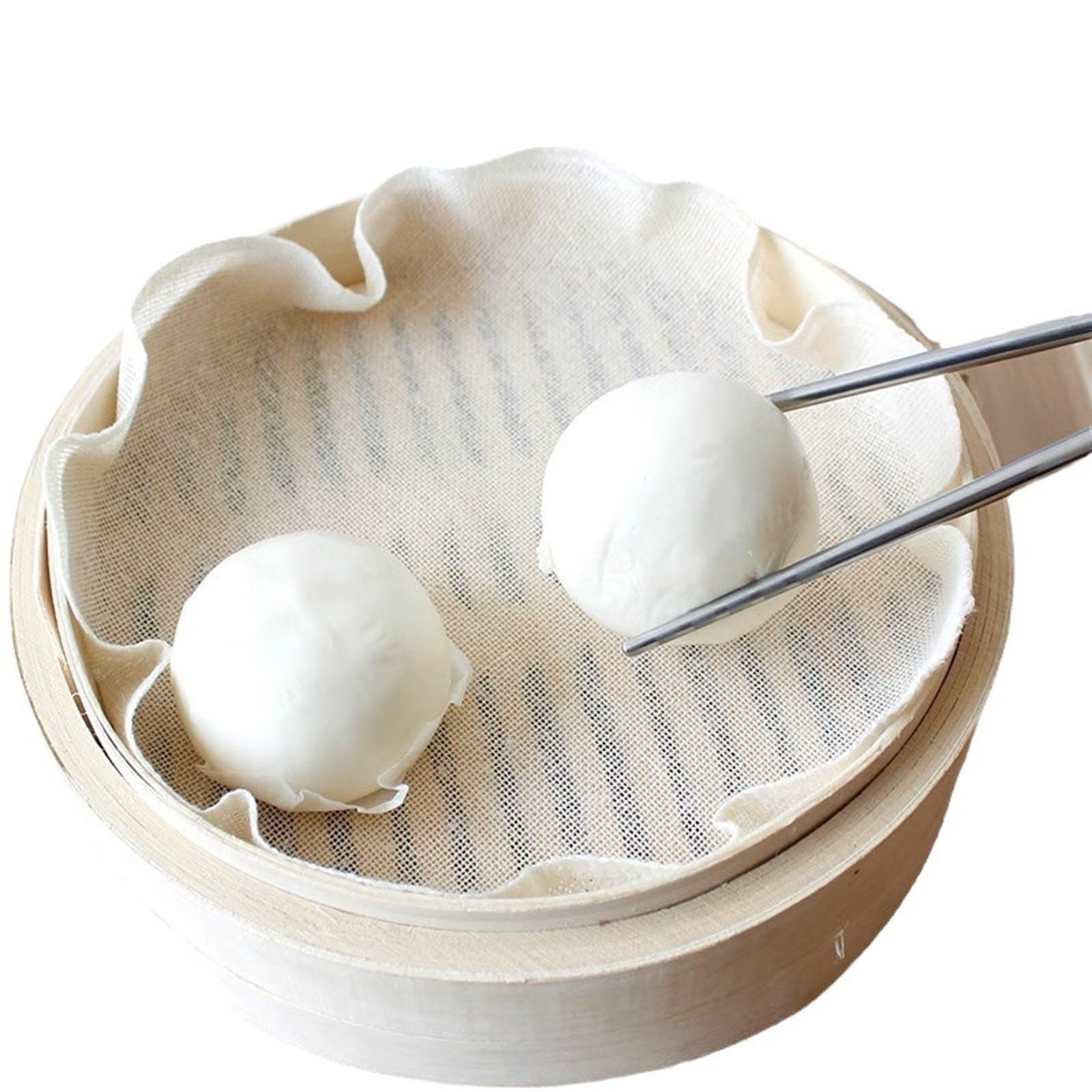 Cotton Non-Stick Steaming Cloth, Reusable Food-Grade Mat for Steamed ...