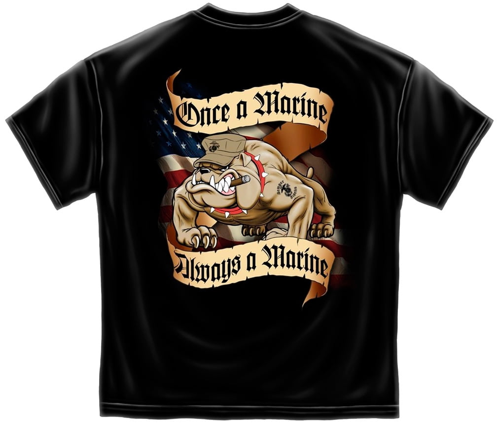 Cotton Once A Marine Always A Marine Corps T-Shirt - Walmart.com