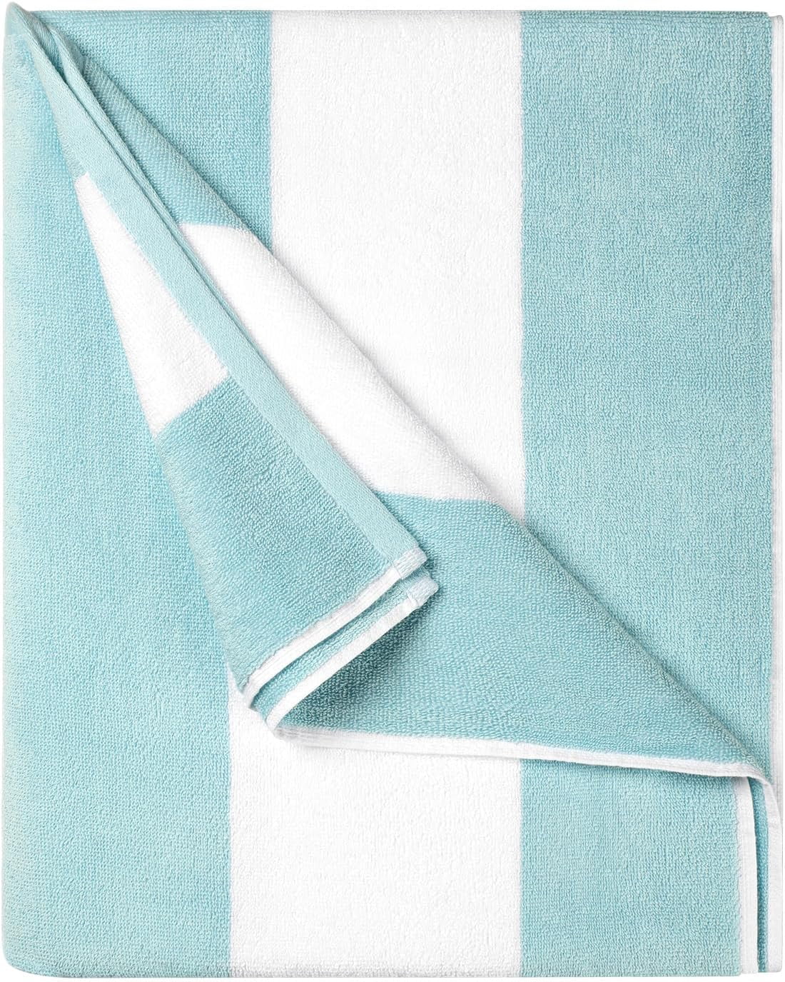 Cotton Oversized Beach Towel - 40 x70 Inch Extra Large Striped Pool ...