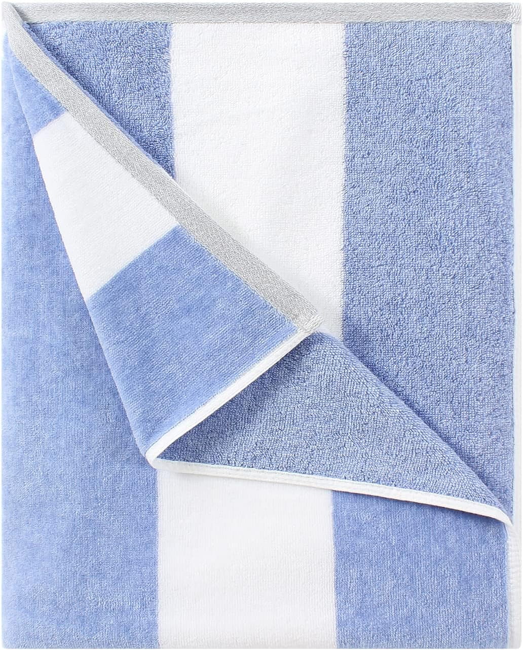 Cotton Oversized Beach Towel - Large 70 x 35 Inch Pool Towel, Grey ...