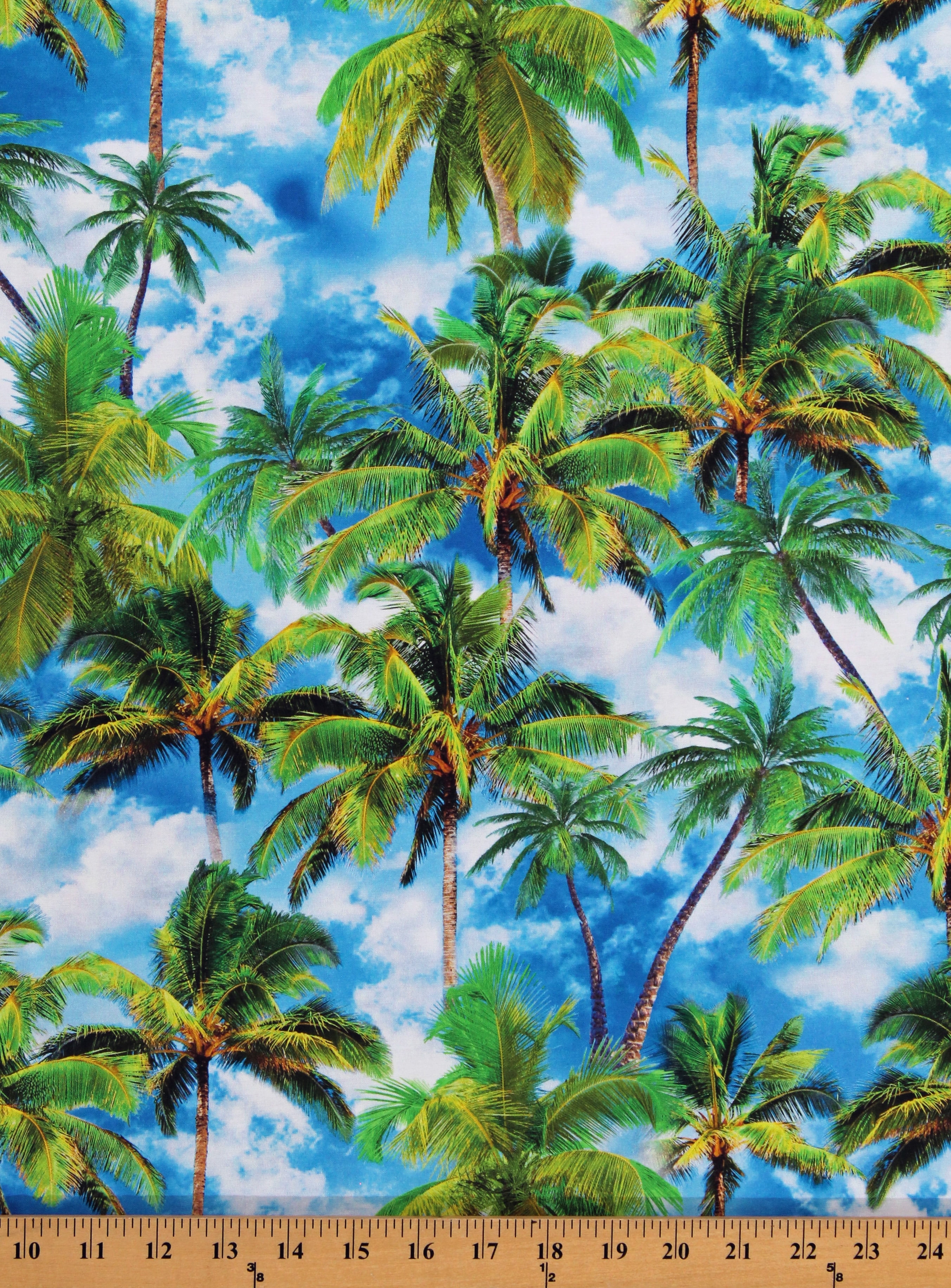 Cotton Palm Tree Paradise Tropical Escape Palm Trees Summer Vacation ...