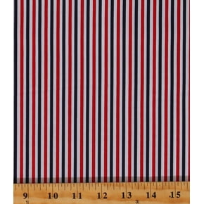 Red White Striped Fabric