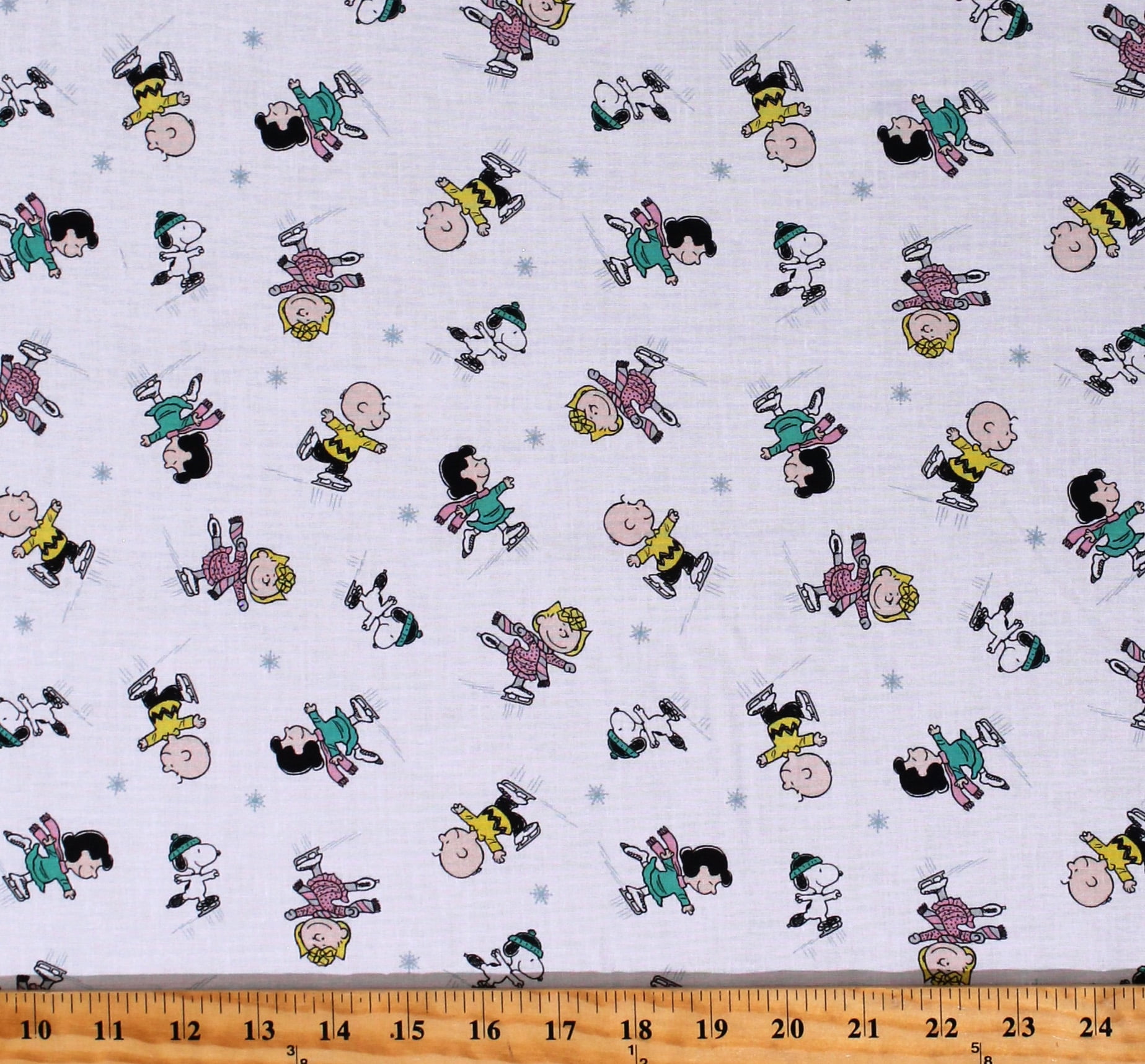 Cotton Peanuts Characters Ice Skating Snoopy Charlie Brown Sally Lucy ...