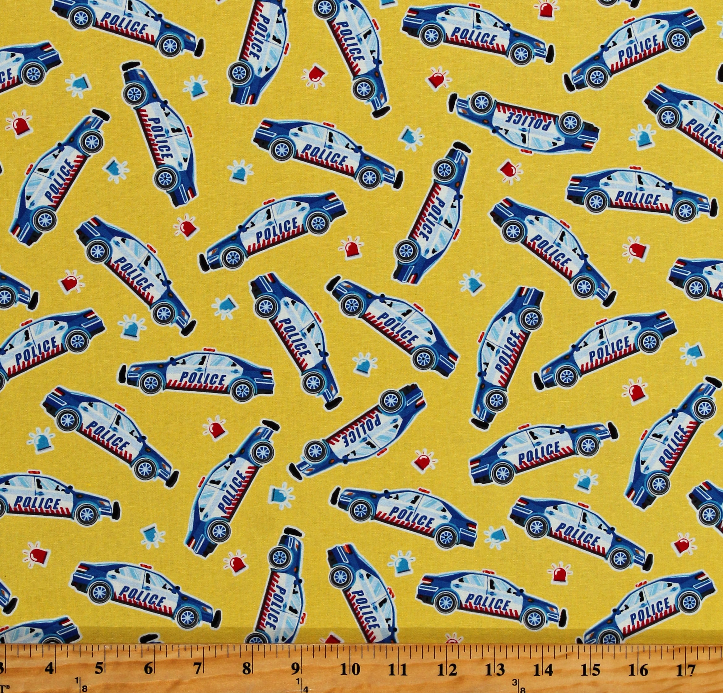 Cotton Police Cars Cops Law Enforcement Officers Sirens Flashing Lights ...