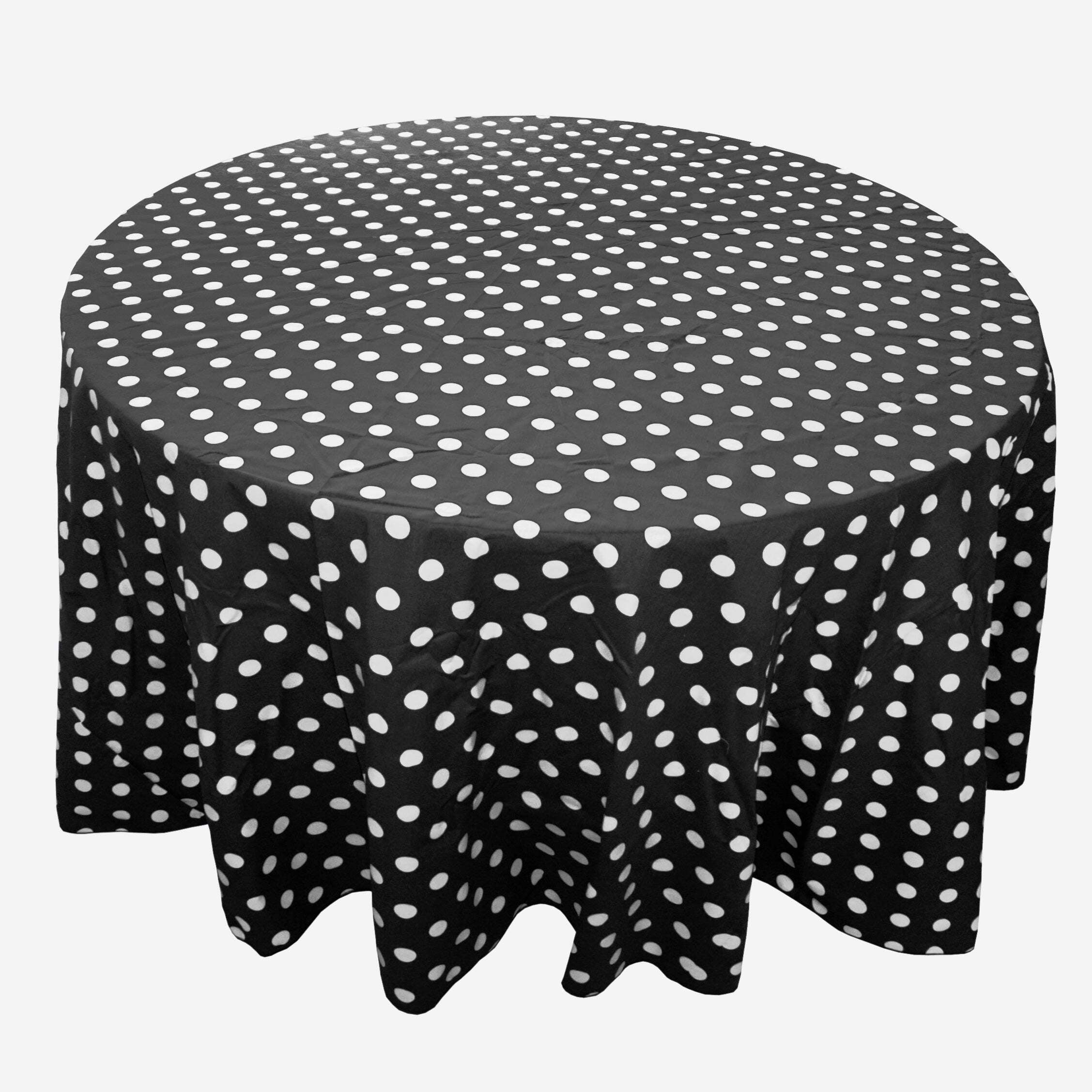 Cotton Blend Polka Dots Tablecloth for Weddings, Bridal Showers ...