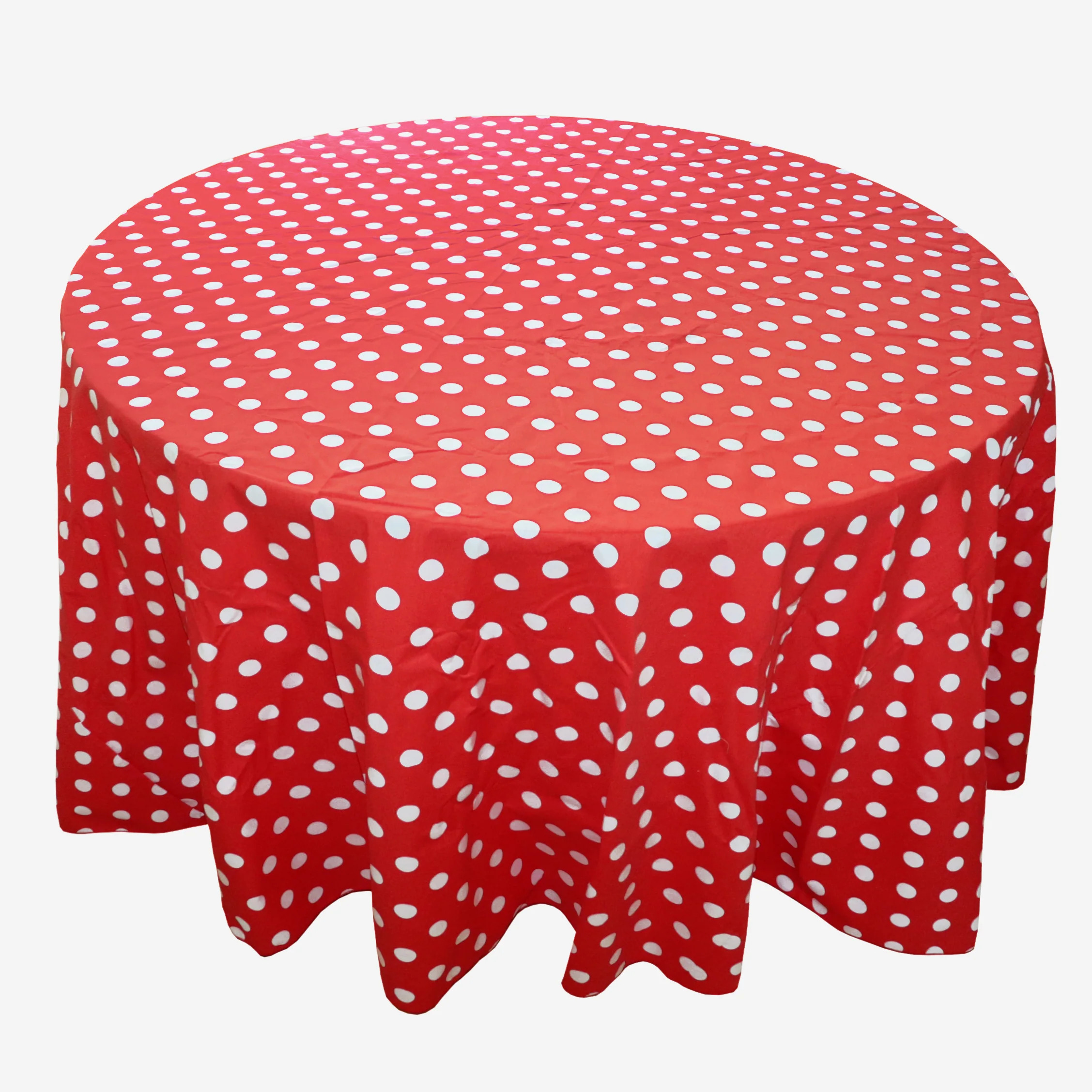 Cotton Polka Dots Round Tablecloth for Wedding/Bridal Shower, Birthdays ...