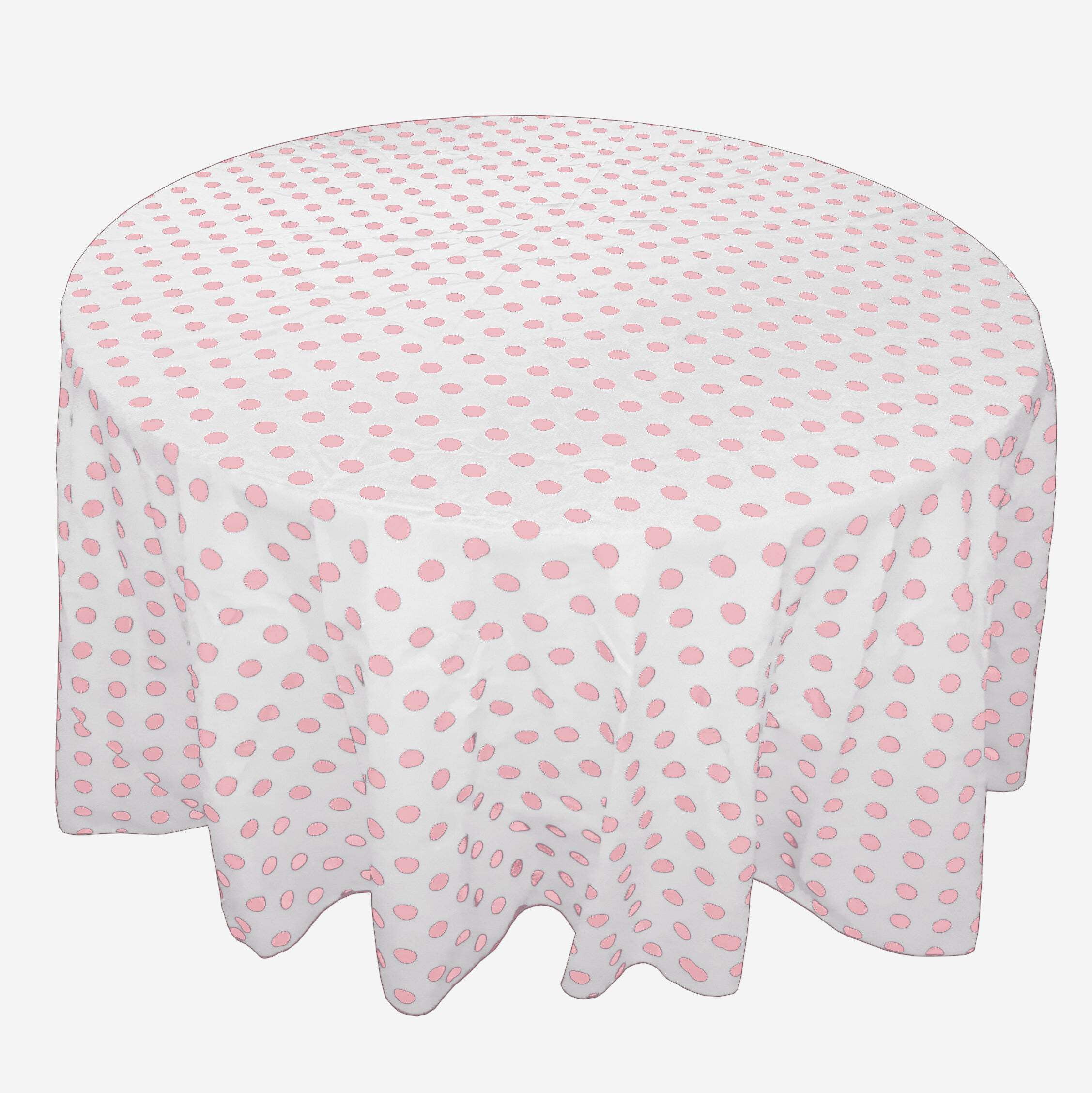 Cotton Polka Dots Round Tablecloth for Wedding/Bridal Shower, Birthdays ...