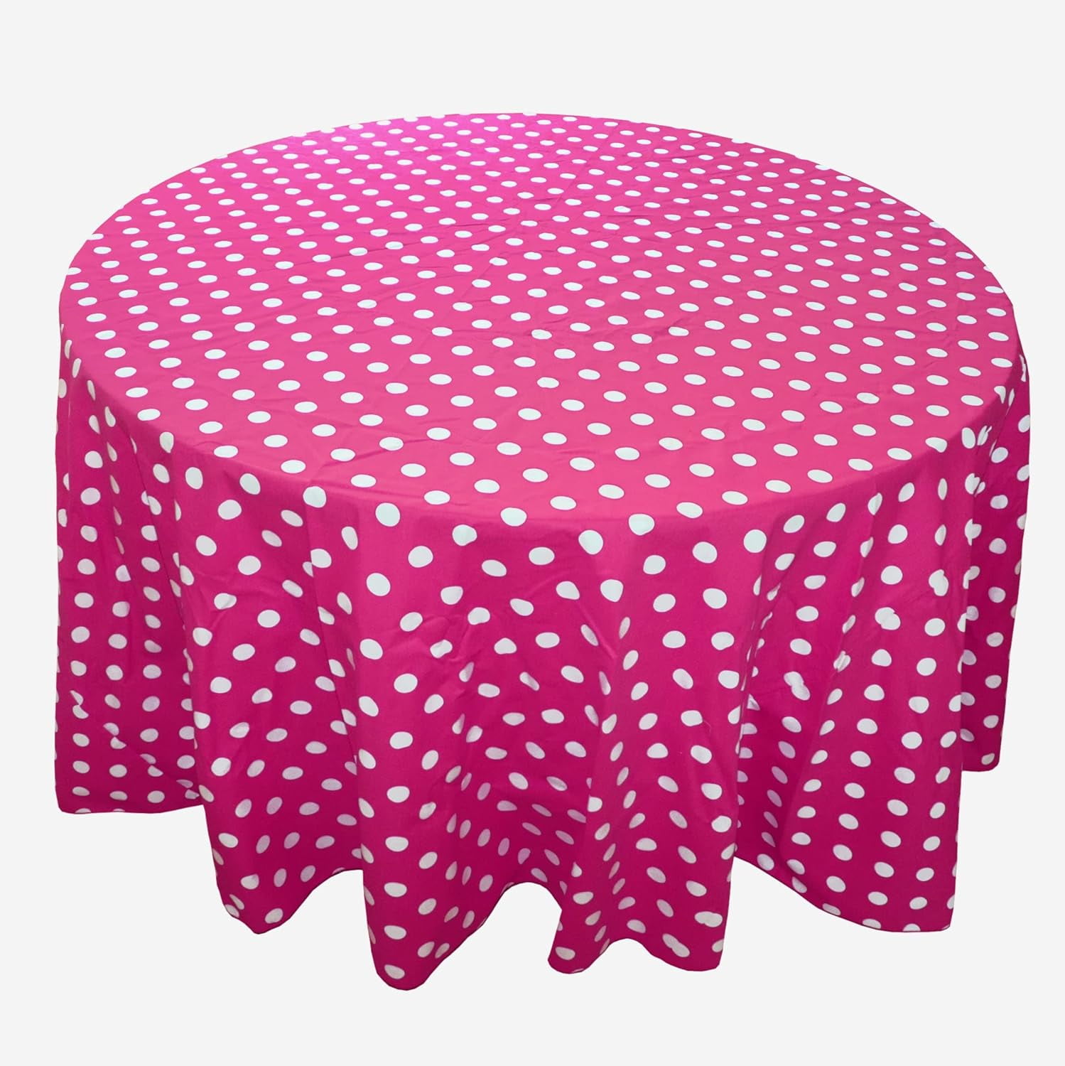 Cotton Polka Dots/Spots 58 Inch Round Tablecloth for Birthdays,Bridal ...