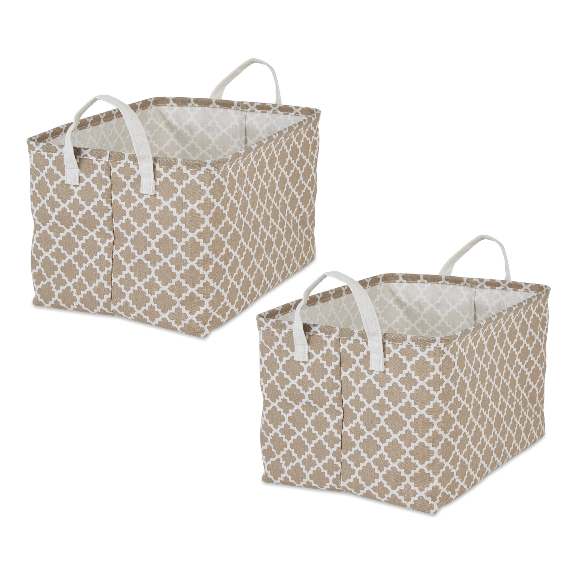 DII Laundry Storage, PE Coated Bin with Handles, Stone Lattice, Ex ...