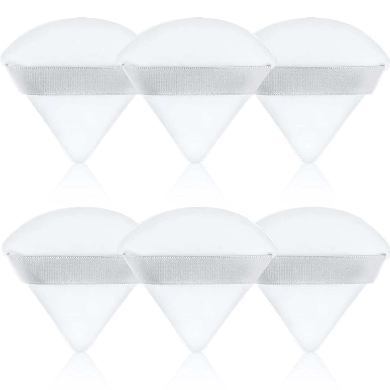 Cotton Powder Puff Face 6 PCS White Triangle Super Soft Both Dry And ...