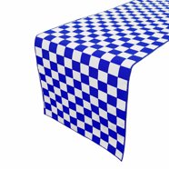 Cotton Print Table Runner Gingham Checkered Light Blue - Walmart.com