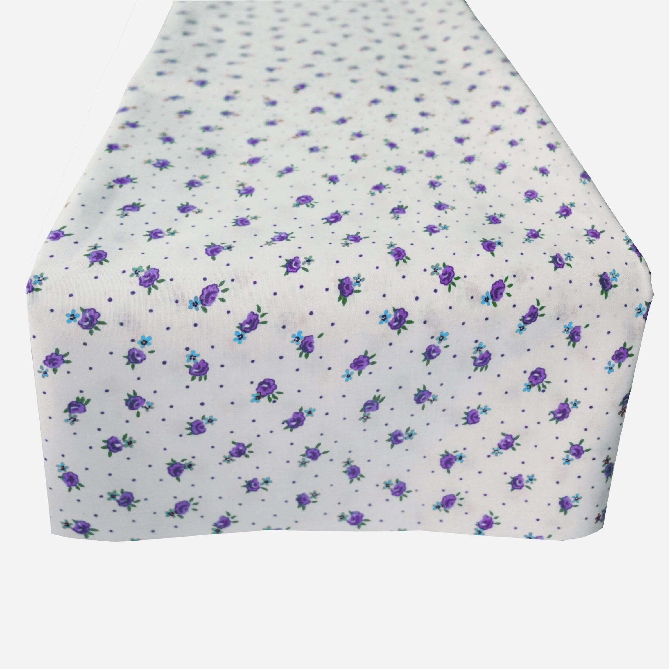 Cotton Print Table Runner Floral Tiny Flower Dots Purple - Walmart.com