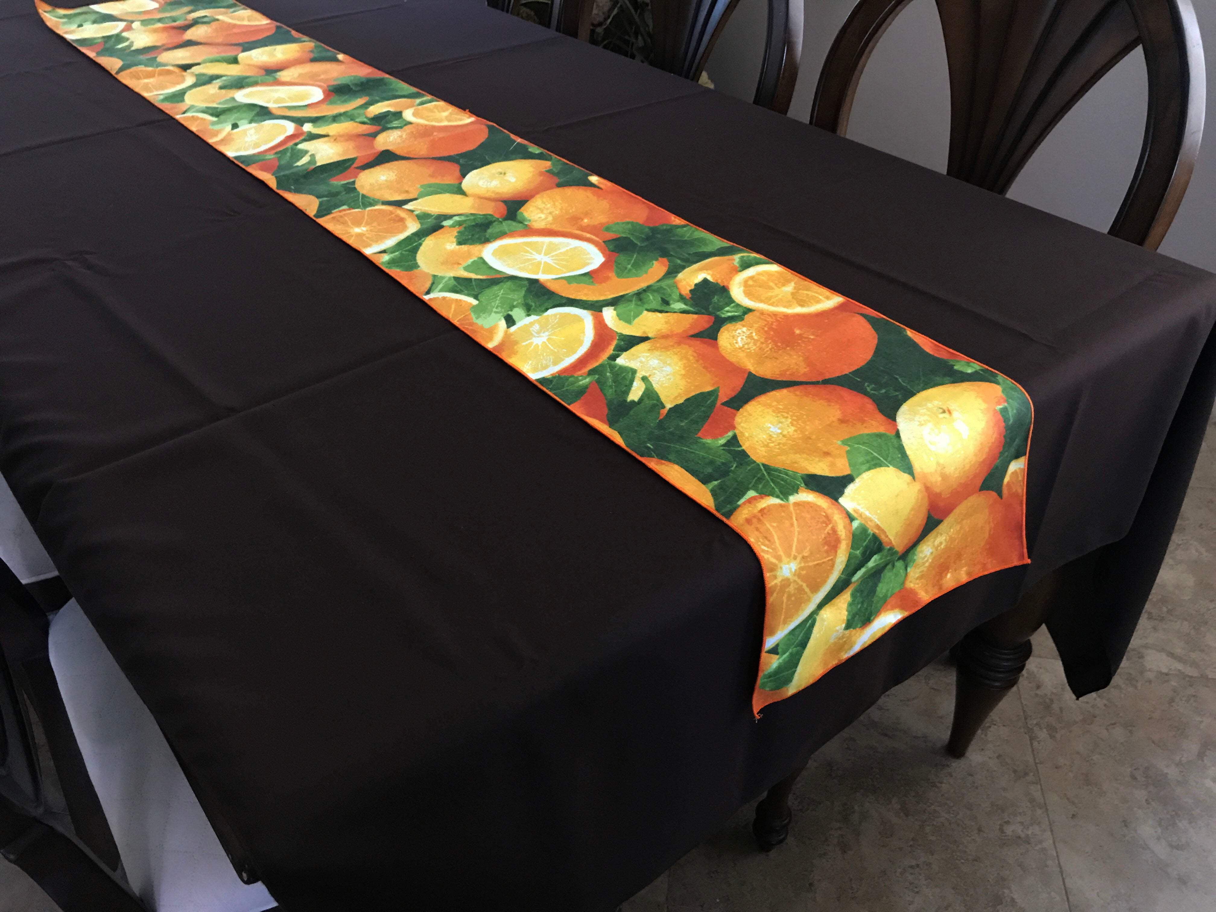 Cotton Print Table Runner Fruits Orange Slices - Walmart.com