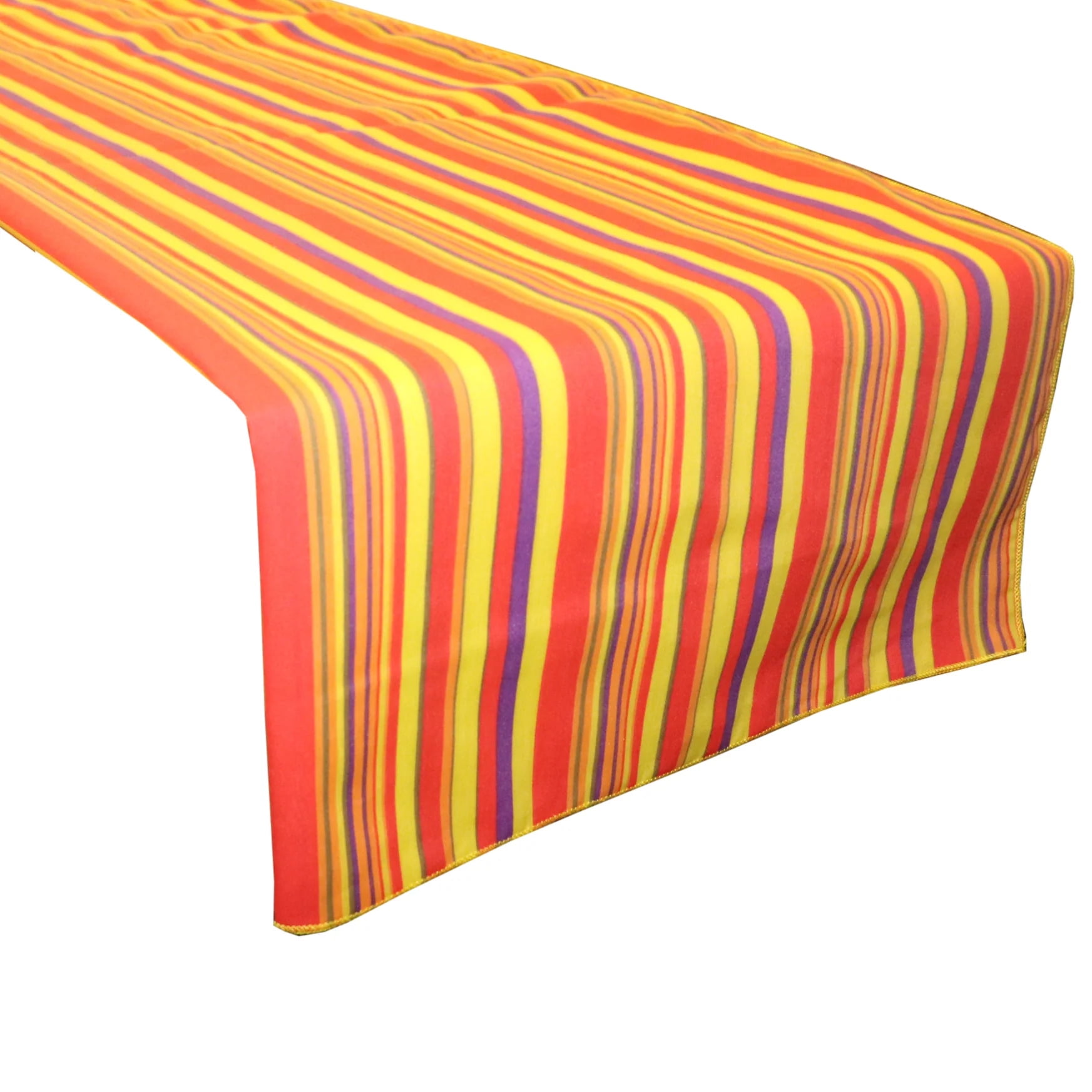 Cotton Print Table Runner Multi Stripes Yellow Red - Walmart.com