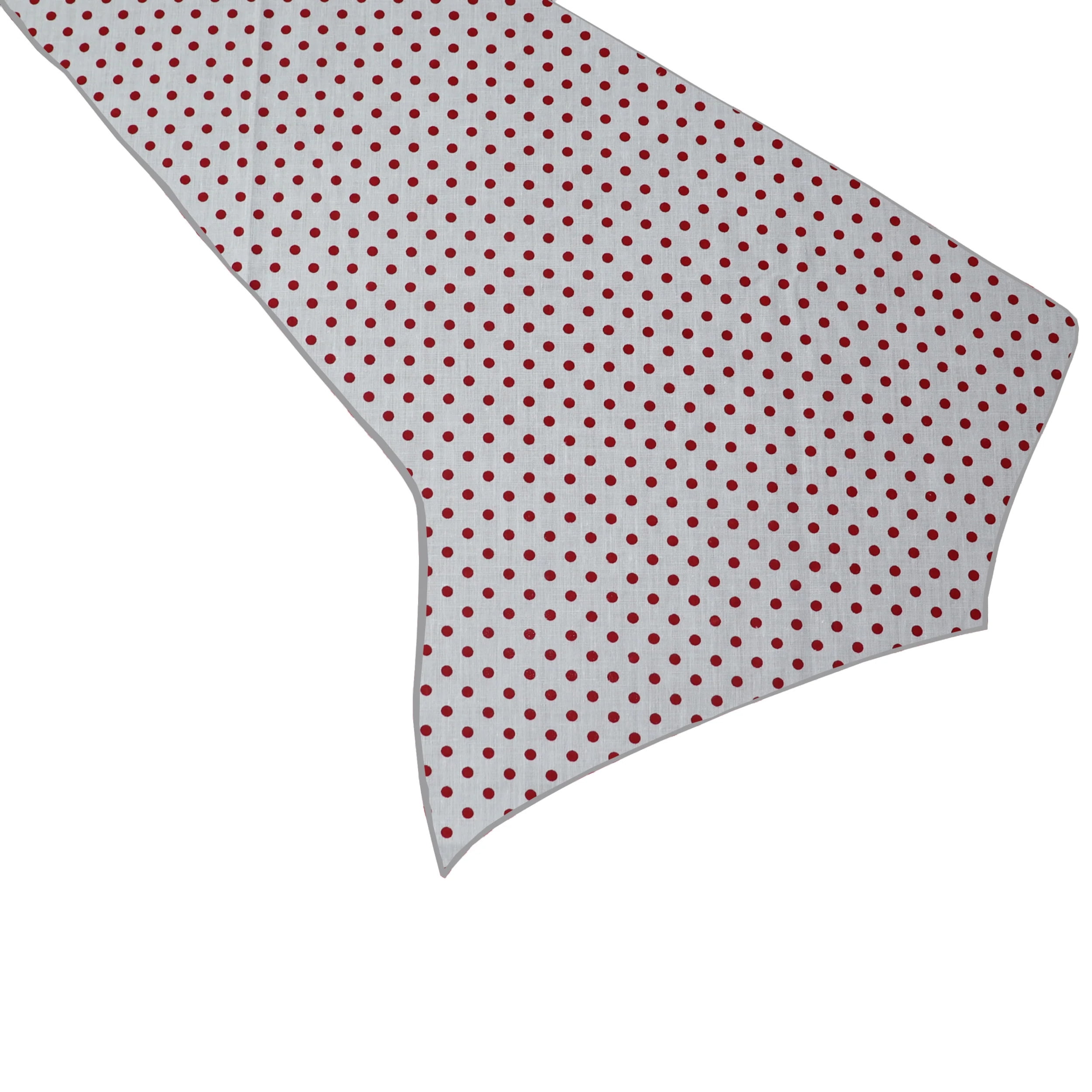Cotton Print Table Runner Polka Dots Mini Dots Red on White - Walmart.com
