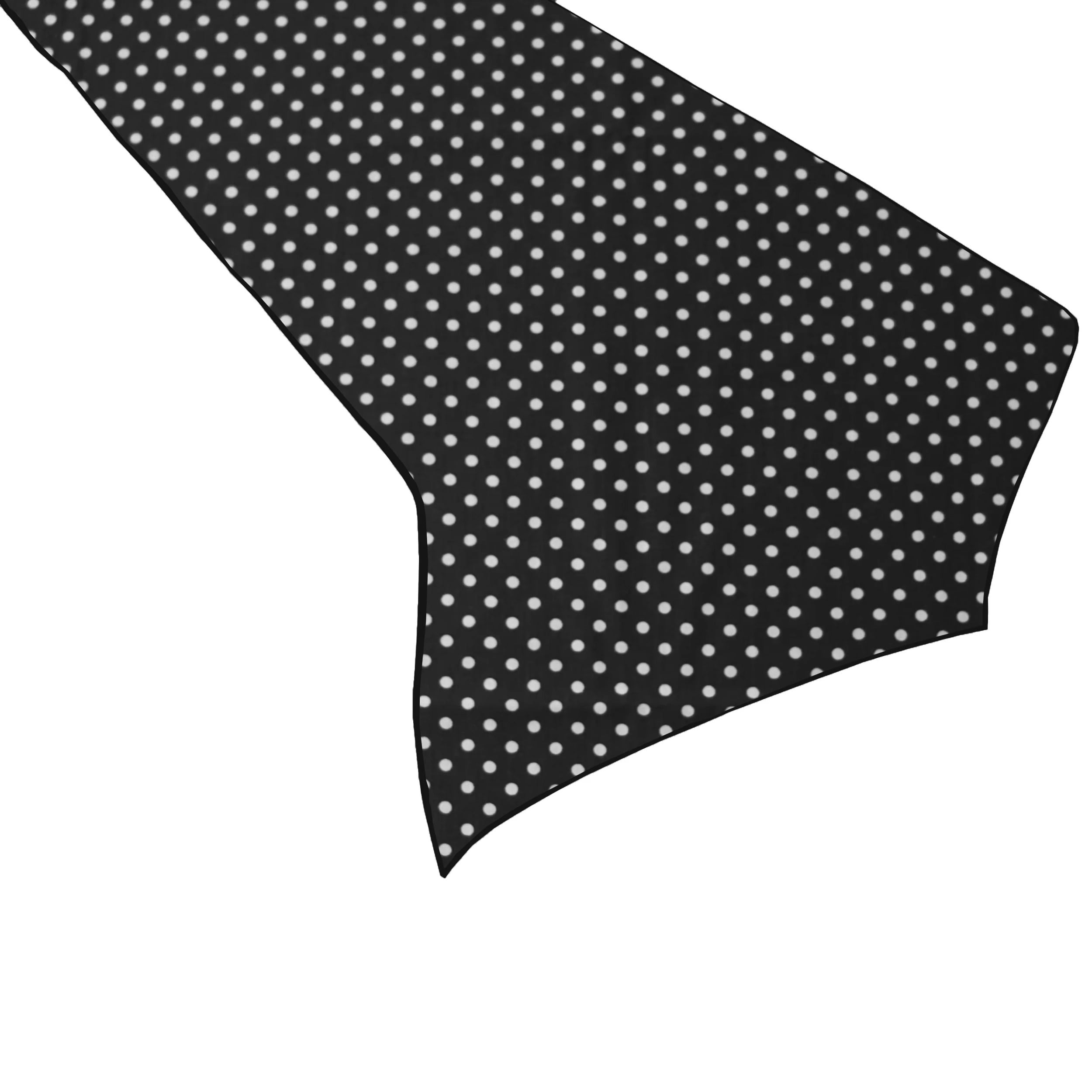 Cotton Print Table Runner Polka Dots Mini Dots White on Black - Walmart.com
