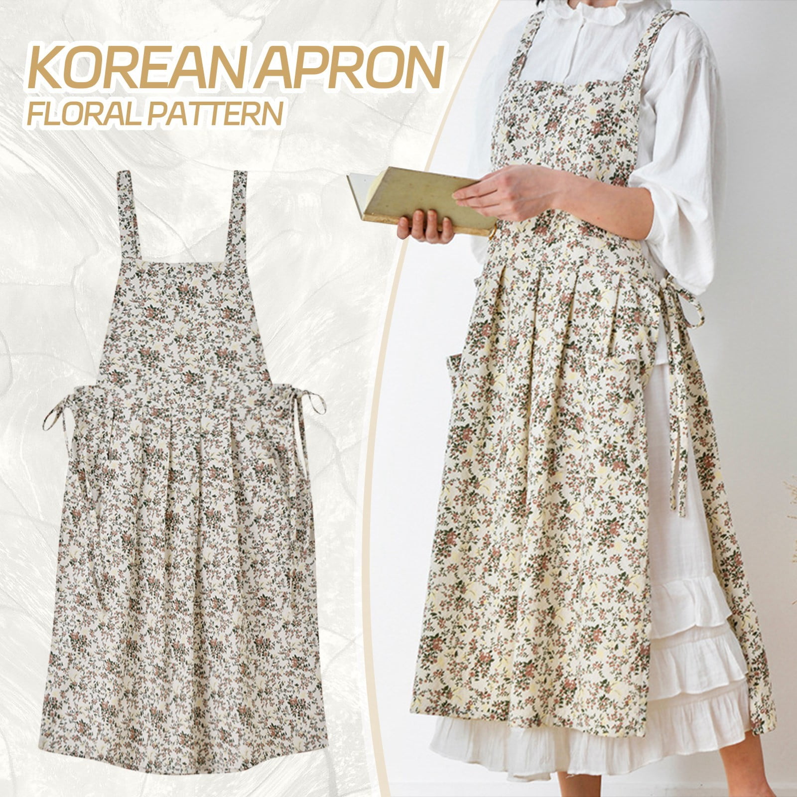 Cotton Printed Adjustable Extended Kitchen Apron - Walmart.com