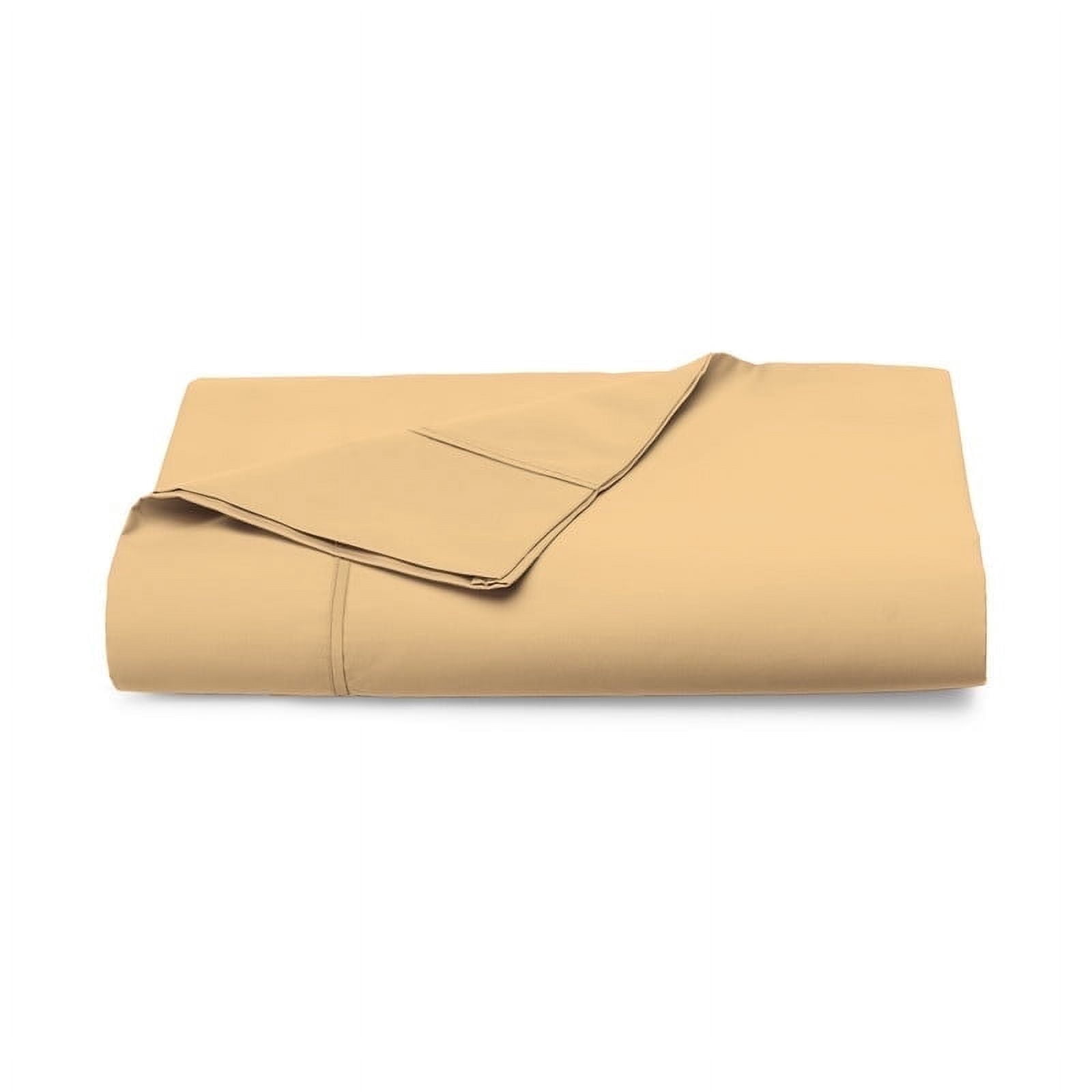 Pizuna Pure 100% Cotton Flat Sheets Only Queen Tan (1 PC), Luxurious ...