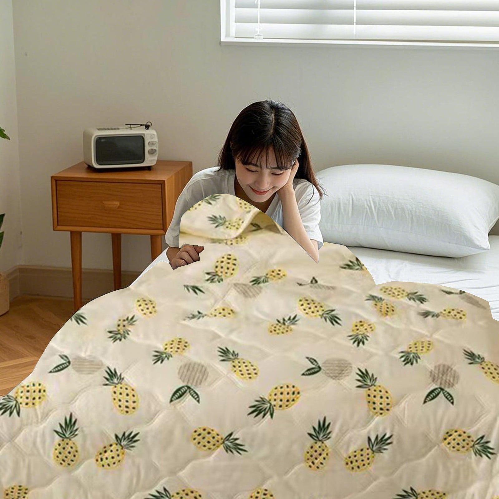 Cotton Quilt, Quilts Skin-friendly Plain Printed Washed Cotton Summer ...