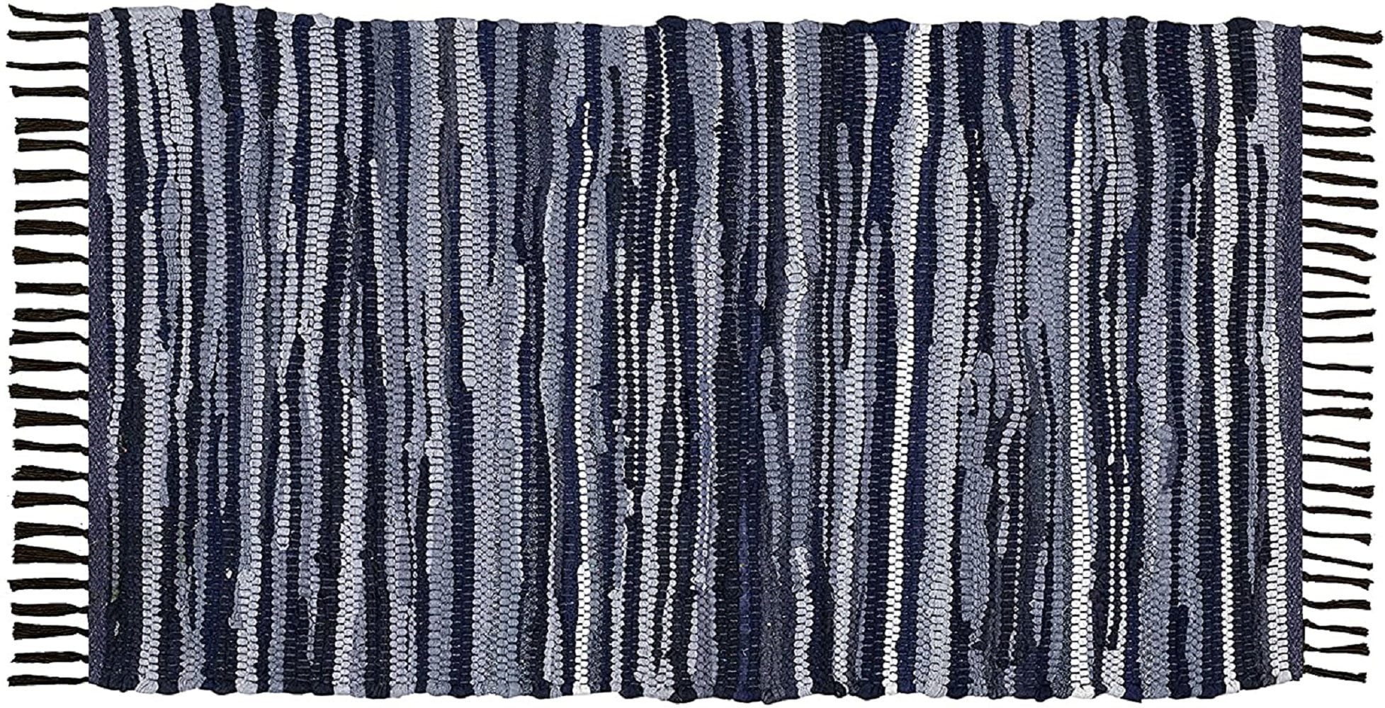 Cotton Rag Rug 24''x36''- 2x3'- Multicolor Chindi Rug - Hand Woven ...