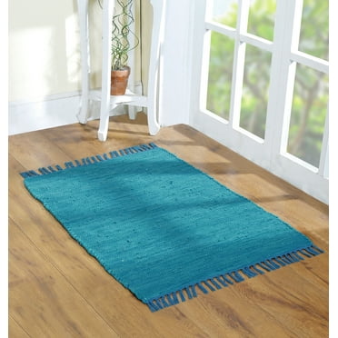 Hand Braided Bohemian Indian Traditional Colorful Cotton Chindi Area ...