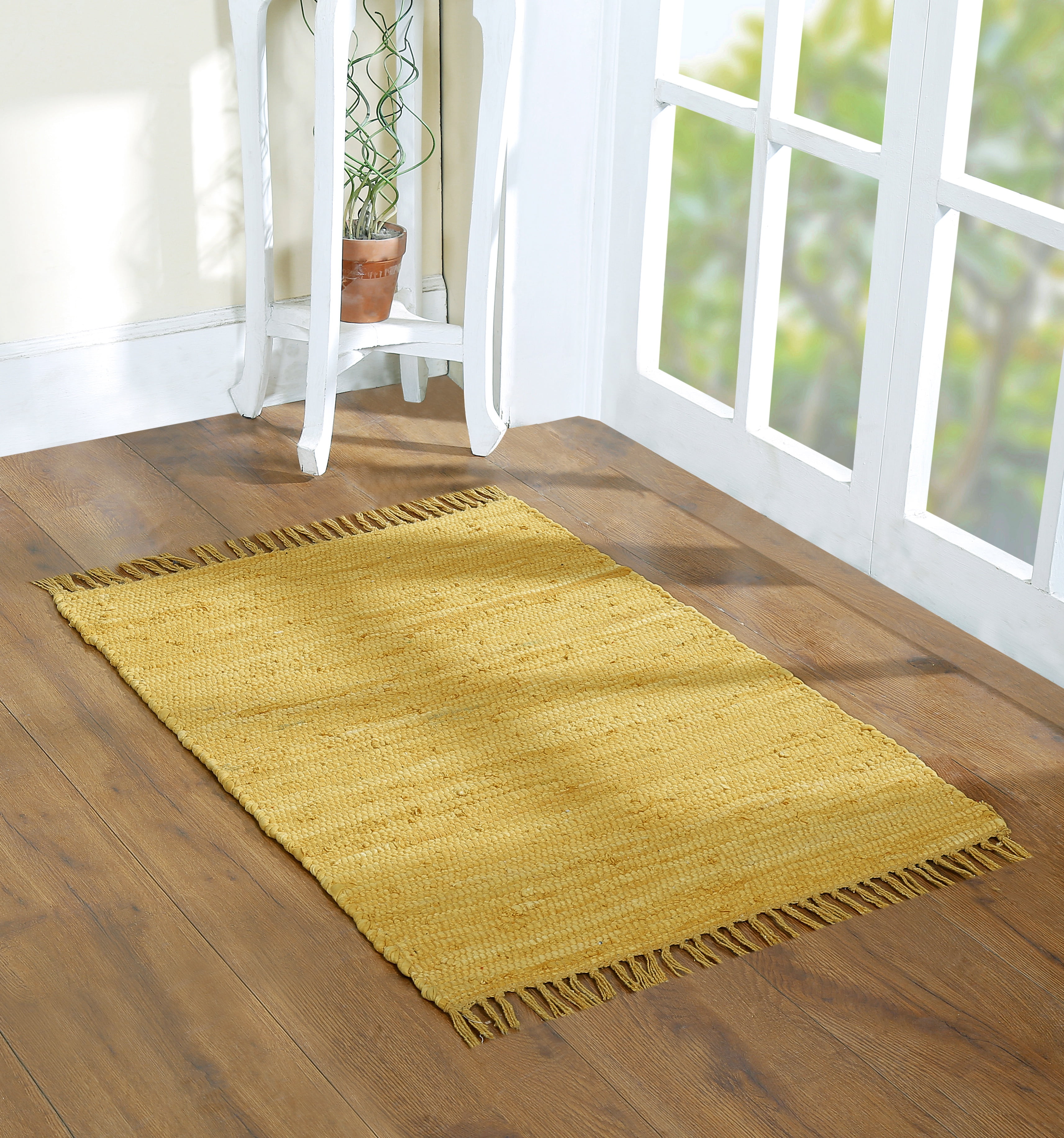 Cotton Rag Rug 24x36'' | 2x3' Multicolor Area Rugs- Hand Woven Washable ...