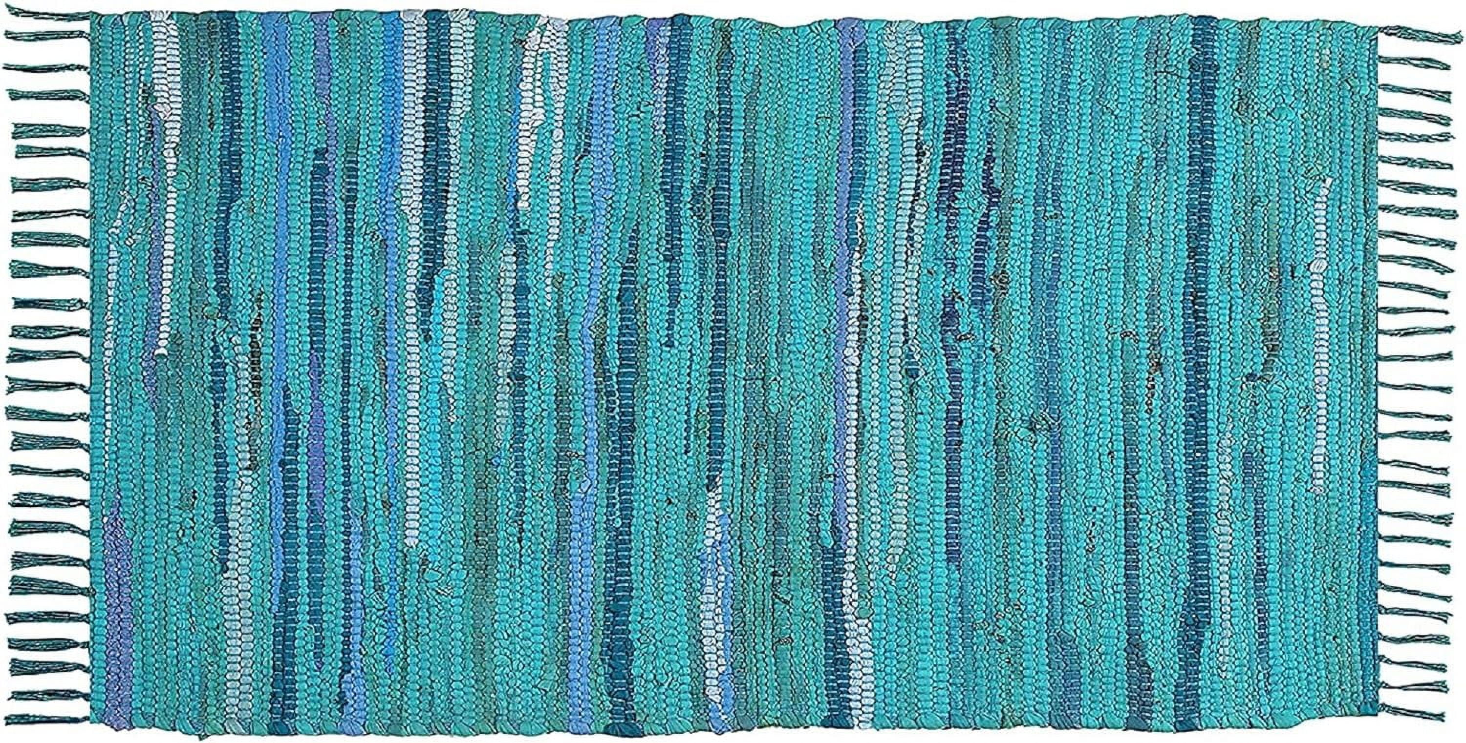 Cotton Rag Rug 36''X60'- 3’X5' - Multicolor Chindi Rug - Hand Woven ...
